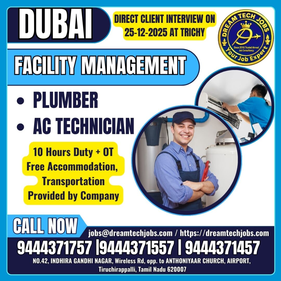 Dubai Facility Management Jobs 2025 – Plumber & AC Technician Direct ...